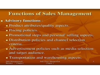 introduction to sales management | PPT | Free Download