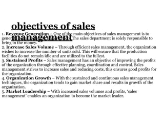 introduction to sales management | PPTX