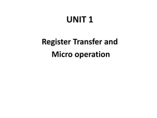 COA (Unit_1.pptx) | PPT