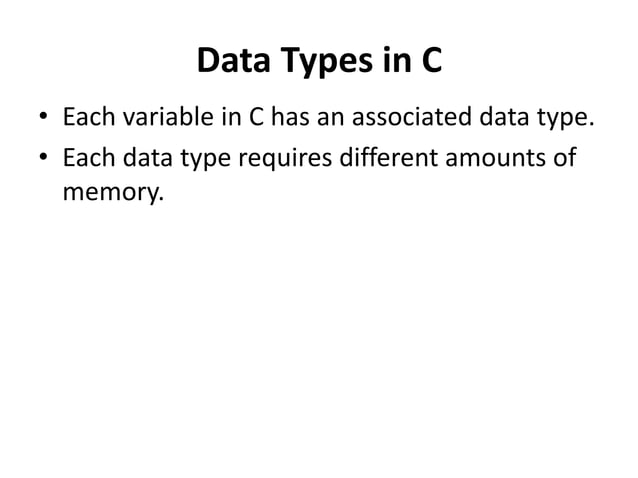 C Language Part 1 | PPT