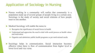 Sociology Introduction for Nurses | PPT