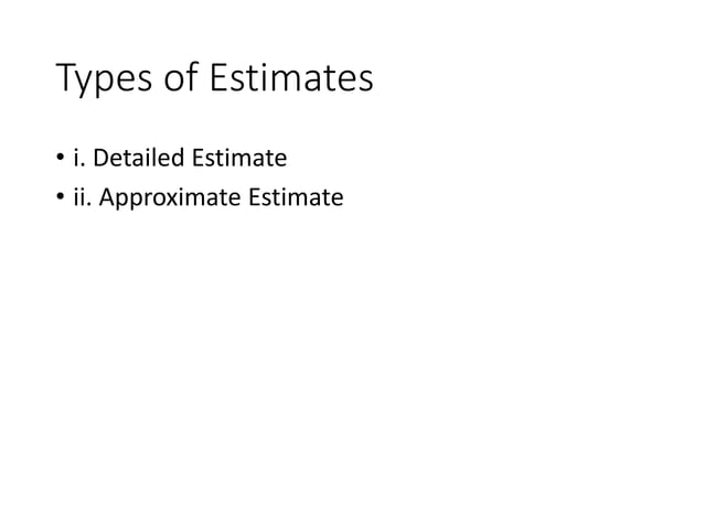 Estimation Costing and Valuation Unit 1 | PPTX | Civil Engineering ...