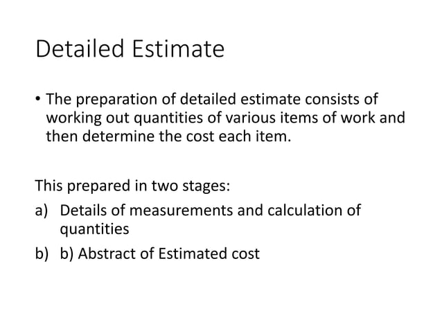 Estimation Costing and Valuation Unit 1 | PPTX | Civil Engineering ...