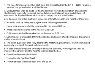 Estimation Costing and Valuation Unit 1 | PPTX