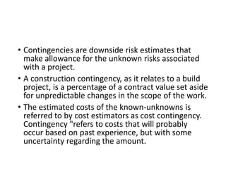 Estimation Costing and Valuation Unit 1 | PPTX