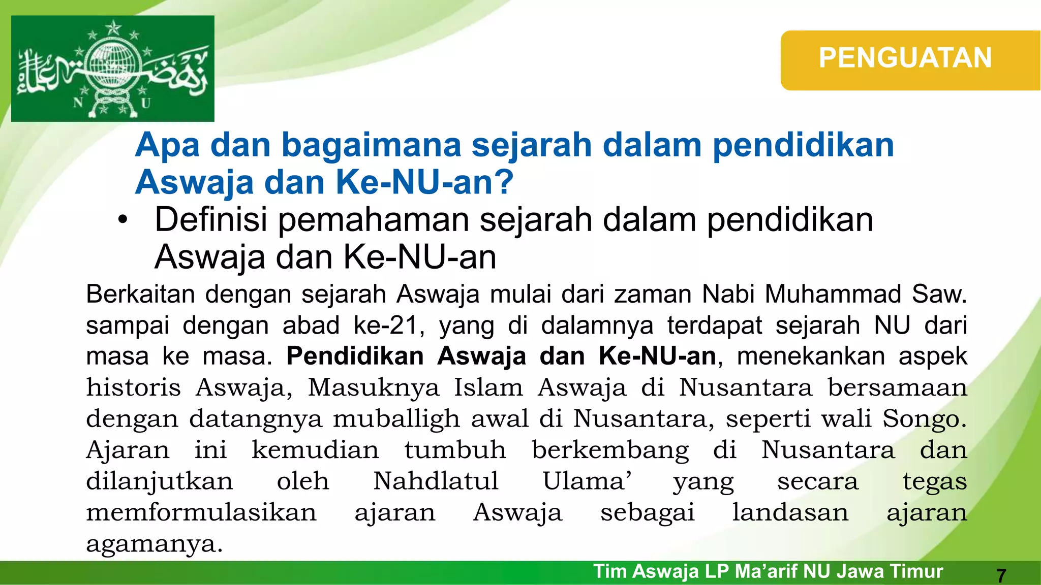 Unit 1. Pembelajaran Sejarah Aswaja dan Ke NU an.pptx