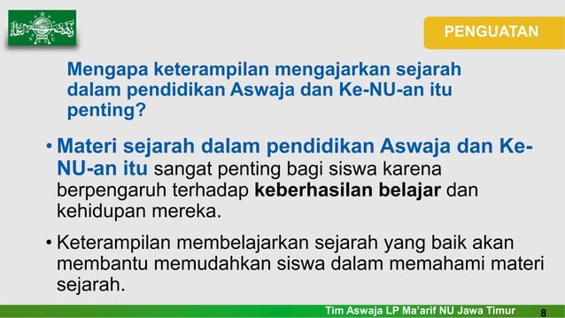 Unit 1. Pembelajaran Sejarah Aswaja dan Ke NU an.pptx