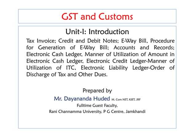 Introduction to GST | PDF