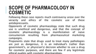 Pharmacology in Cosmetic Technology | PPTX