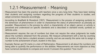 Unit 1.Evaluation, Assessment and Measurement pptx | PPTX