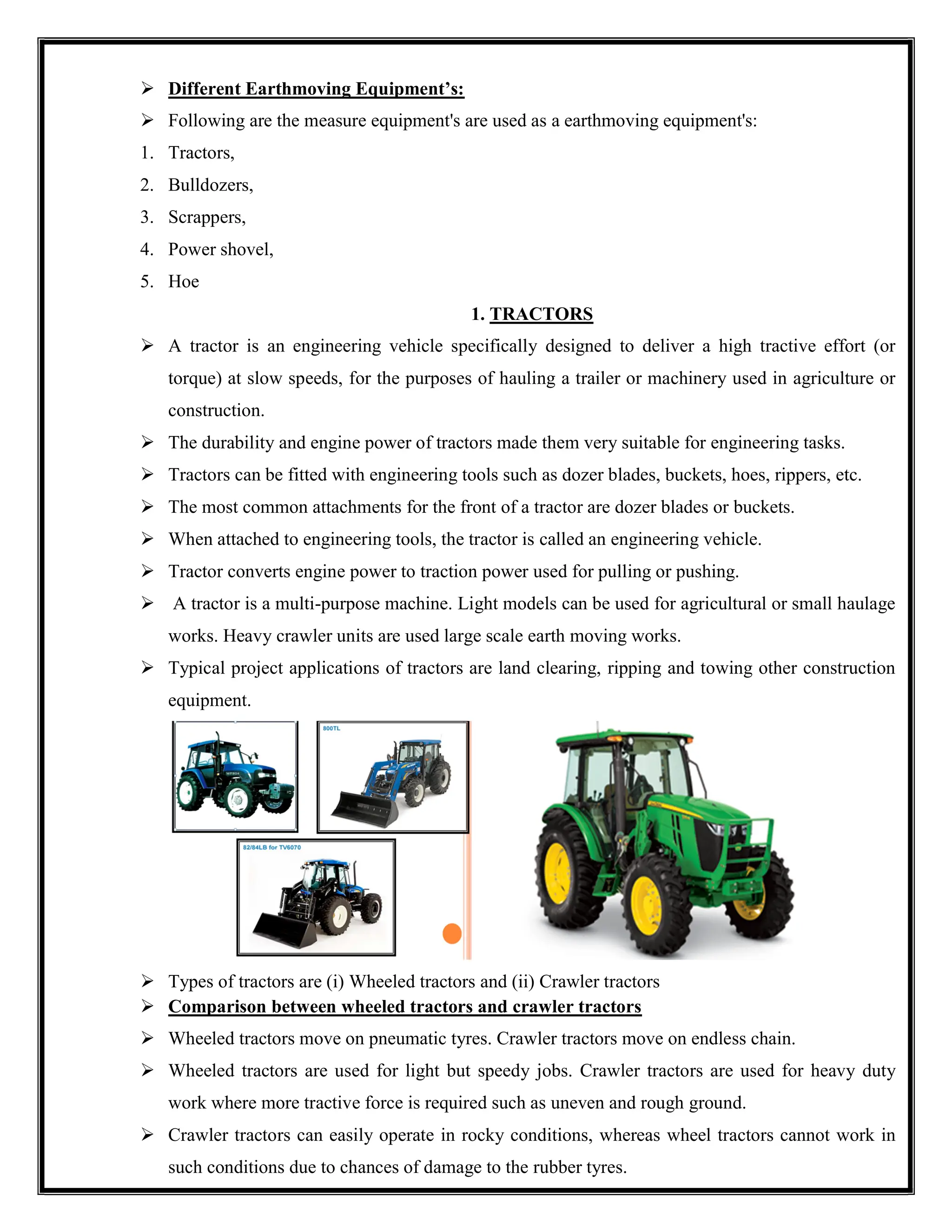 Construction Equipment used in construction projects | PDF