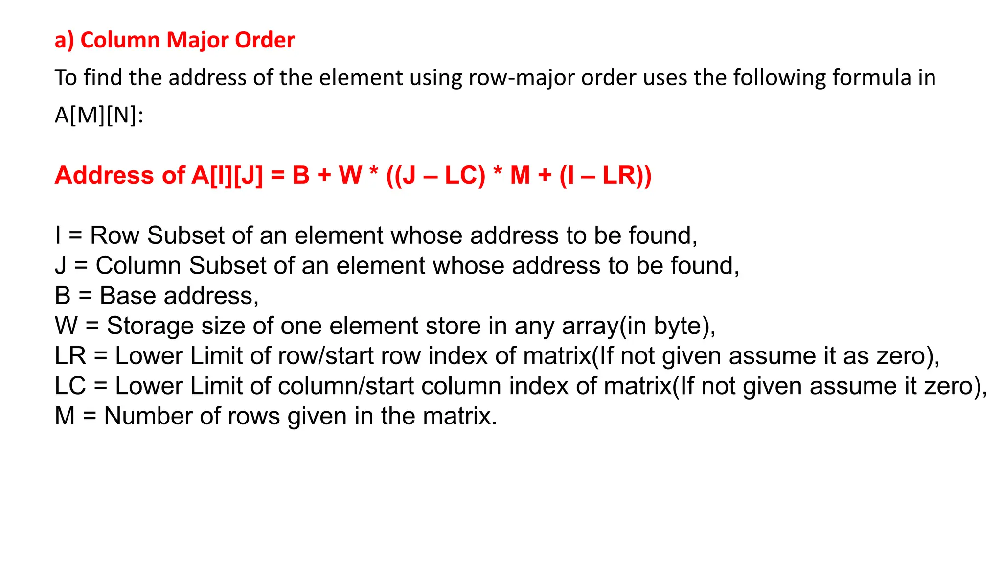 Basic Of Array And Data Structure Data Structure Basics Array Address Calculation Sparse
