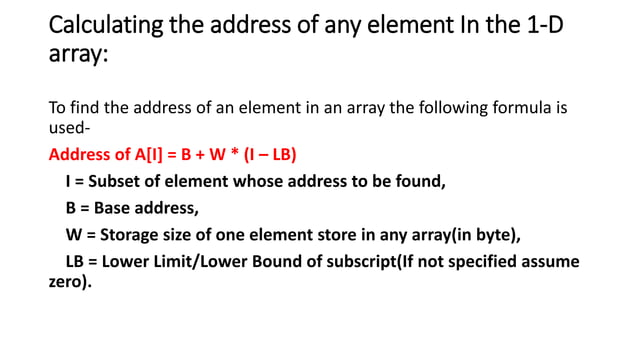 Basic Of Array And Data Structure Data Structure Basics Array Address Calculation Sparse