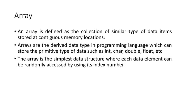 Basic Of Array And Data Structure Data Structure Basics Array Address Calculation Sparse