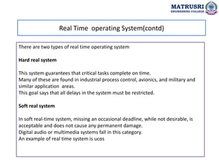 Real Time Operating System ,Structures of Operating System (Monolithic ...