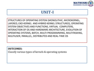 Real Time Operating System ,Structures of Operating System (Monolithic ...
