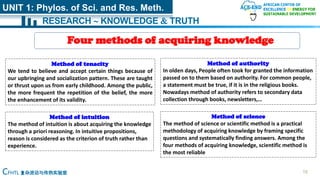 UNIT1. PHILOSOPHY OF SCIENCE - RESEARCH METHODOLOGY | PDF