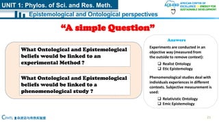 UNIT1. PHILOSOPHY OF SCIENCE - RESEARCH METHODOLOGY | PDF