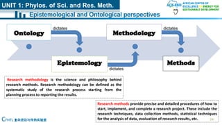 UNIT1. PHILOSOPHY OF SCIENCE - RESEARCH METHODOLOGY | PDF