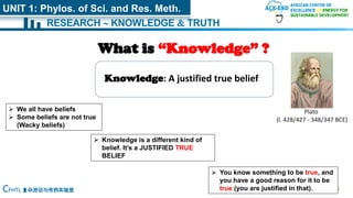 UNIT1. PHILOSOPHY OF SCIENCE - RESEARCH METHODOLOGY | PDF