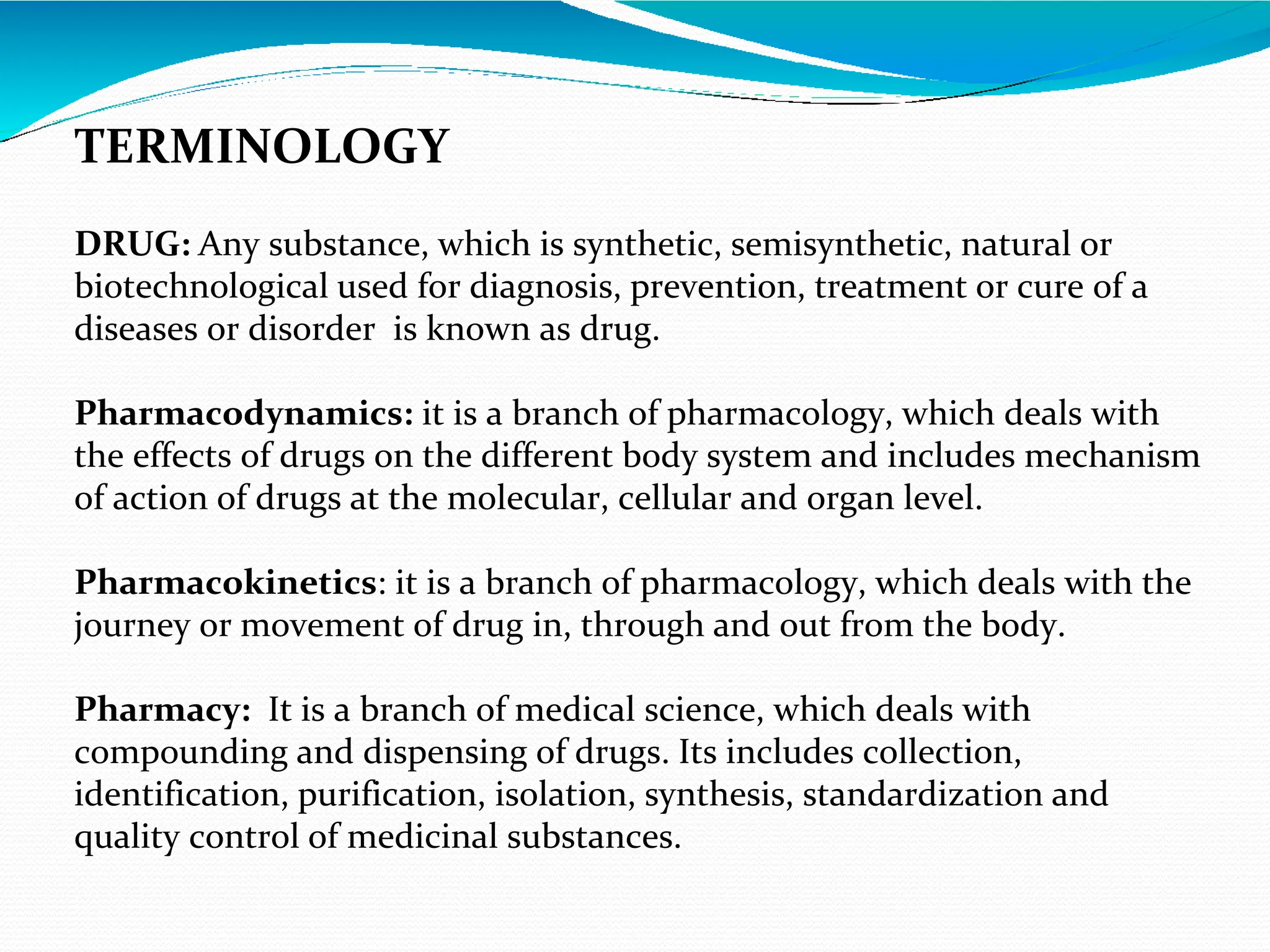 introduction to pharmacology in nursing | PPTX