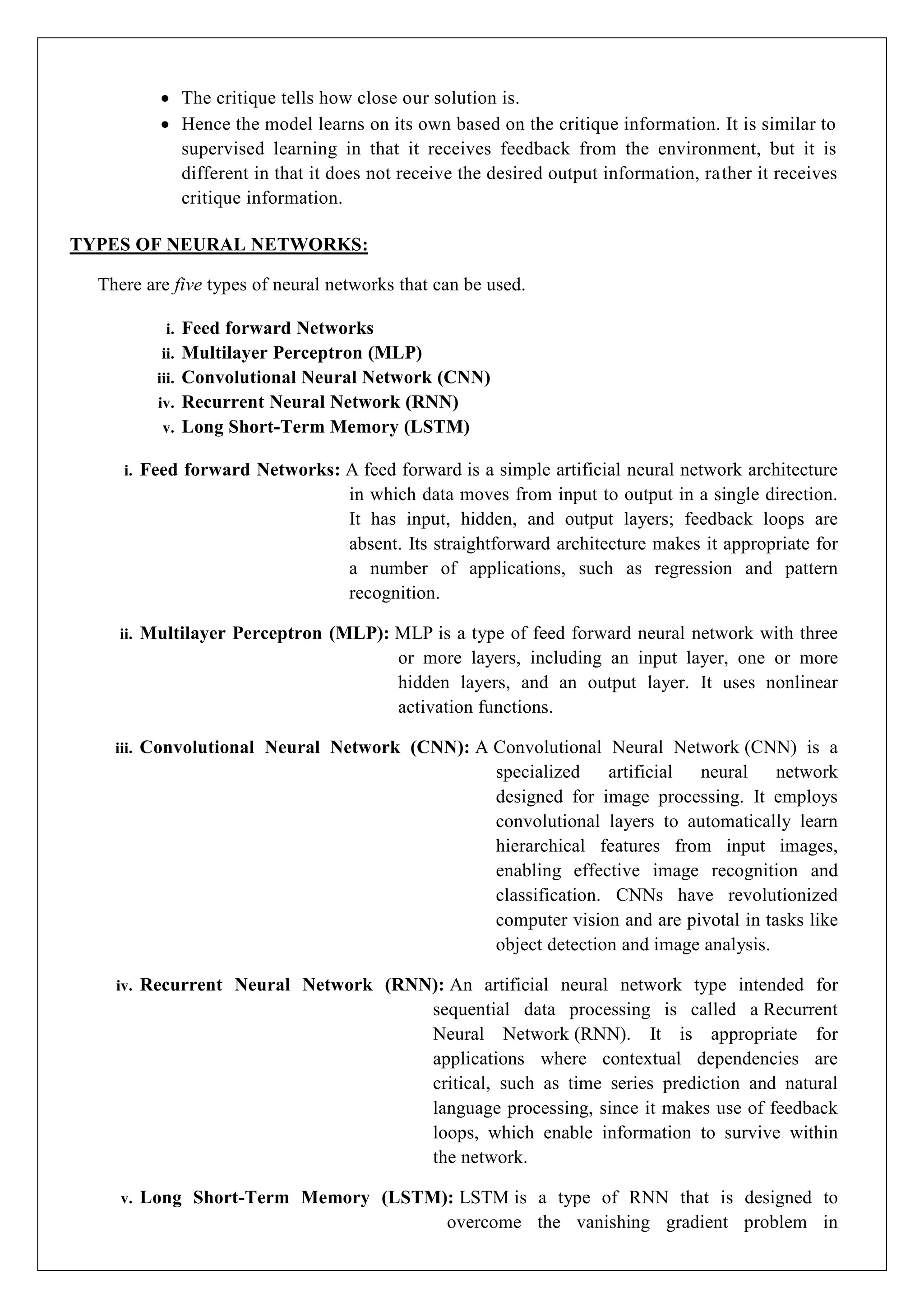 Ccs355 Neural Networks And Deep Learning Unit 1 Pdf Notes With Question 2949