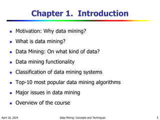 Data Mining introduction and basic concepts | PPT