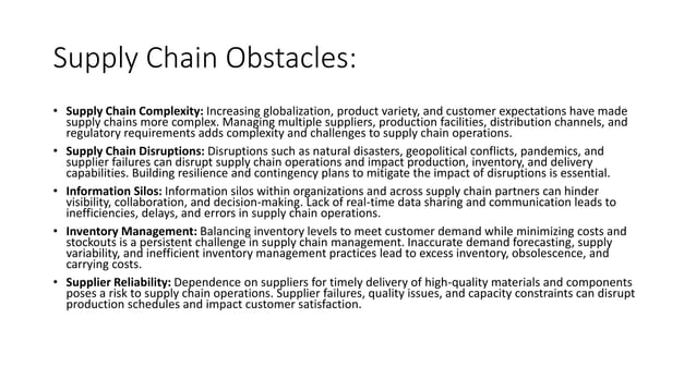 SCM, Value Chain, Objectives of SCM, Importance | PPT