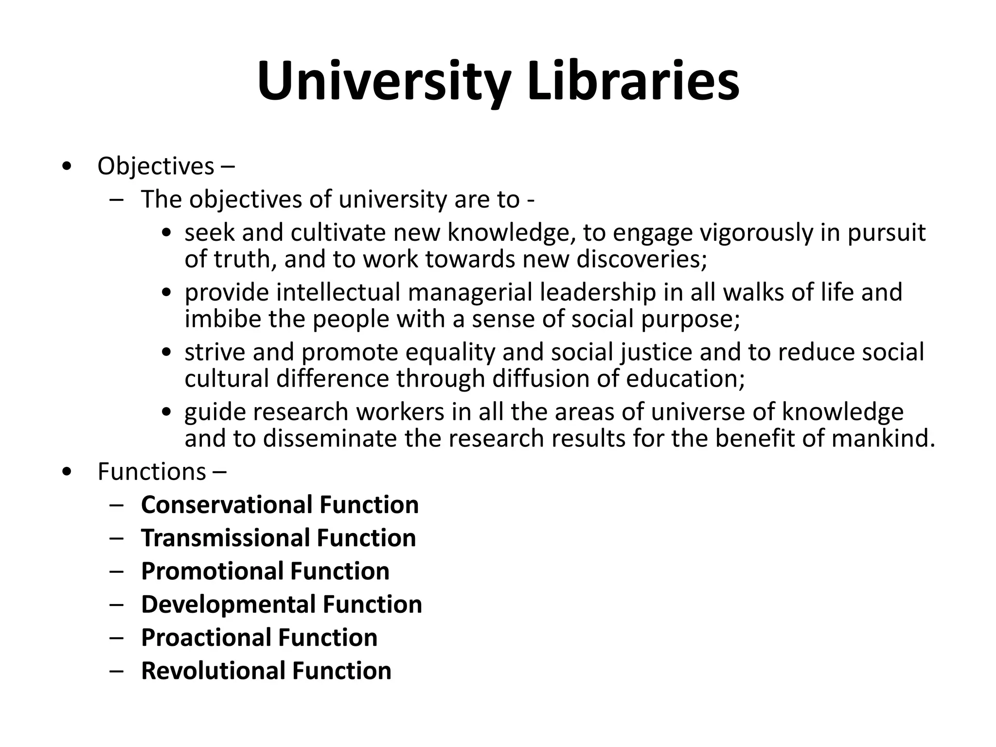 Types of Academic Library and its functions | PPT
