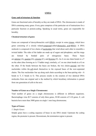 (Human Genetics and their disorders) UNIT 1.docx