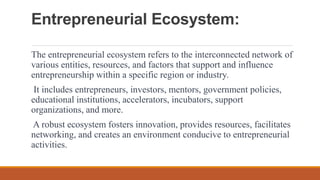 Start up and New venture Manageme includes Entrepreneurship nt | PPTX