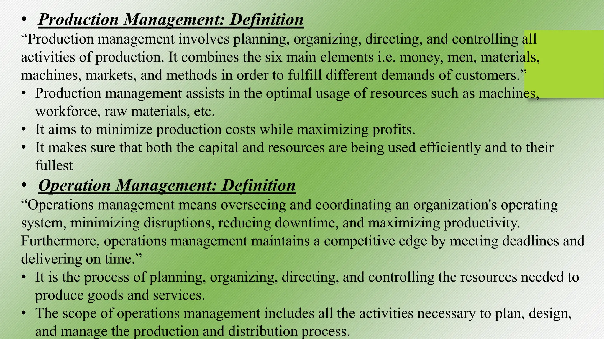 production and operation Management SYBBA-IB | PPTX | Manufacturing ...