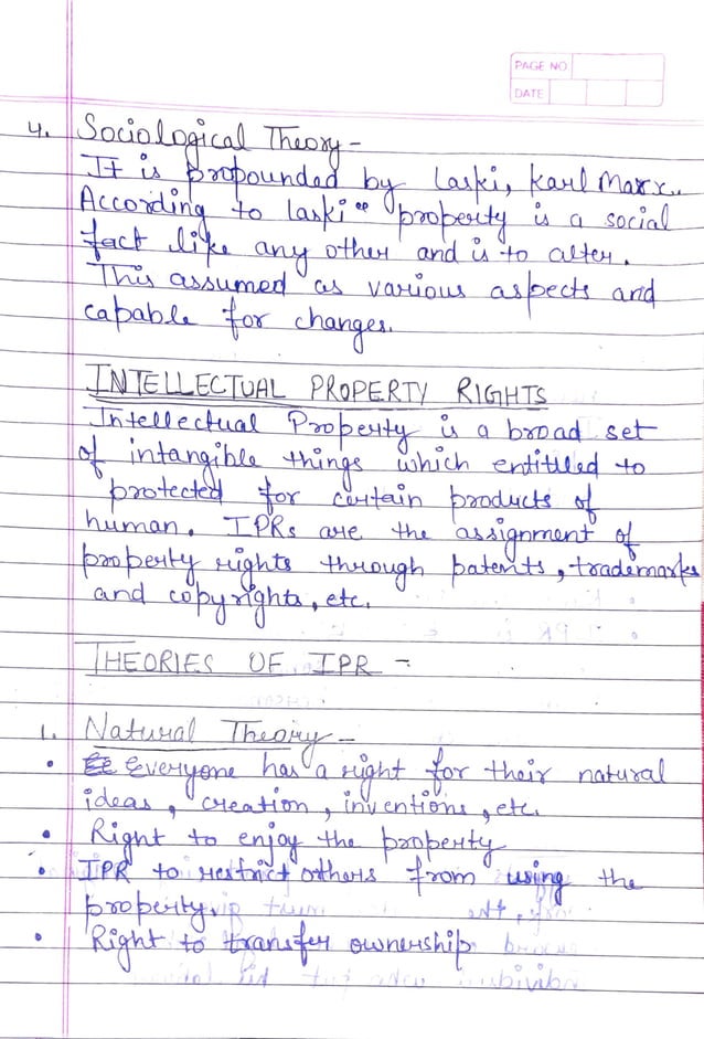 Intellectual Property Right Notes Unit 1 | PDF
