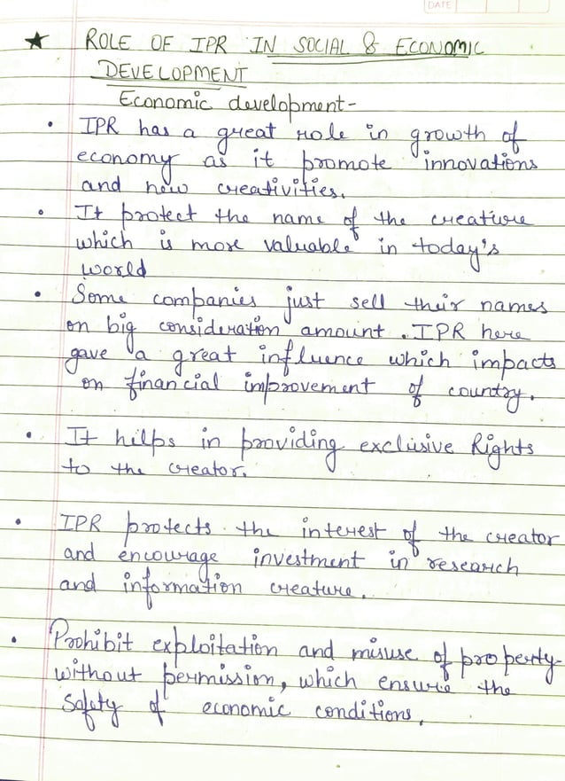 Intellectual Property Right Notes Unit 1 | PDF