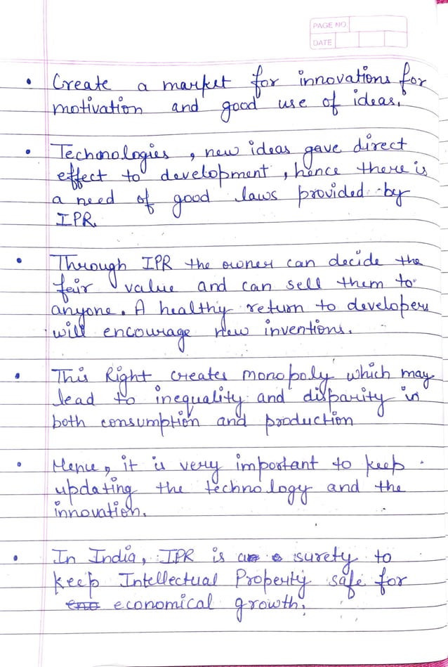 Intellectual Property Right Notes Unit 1 | PDF