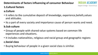 Introduction of Consumer behaviour - Bangalore University | PPTX
