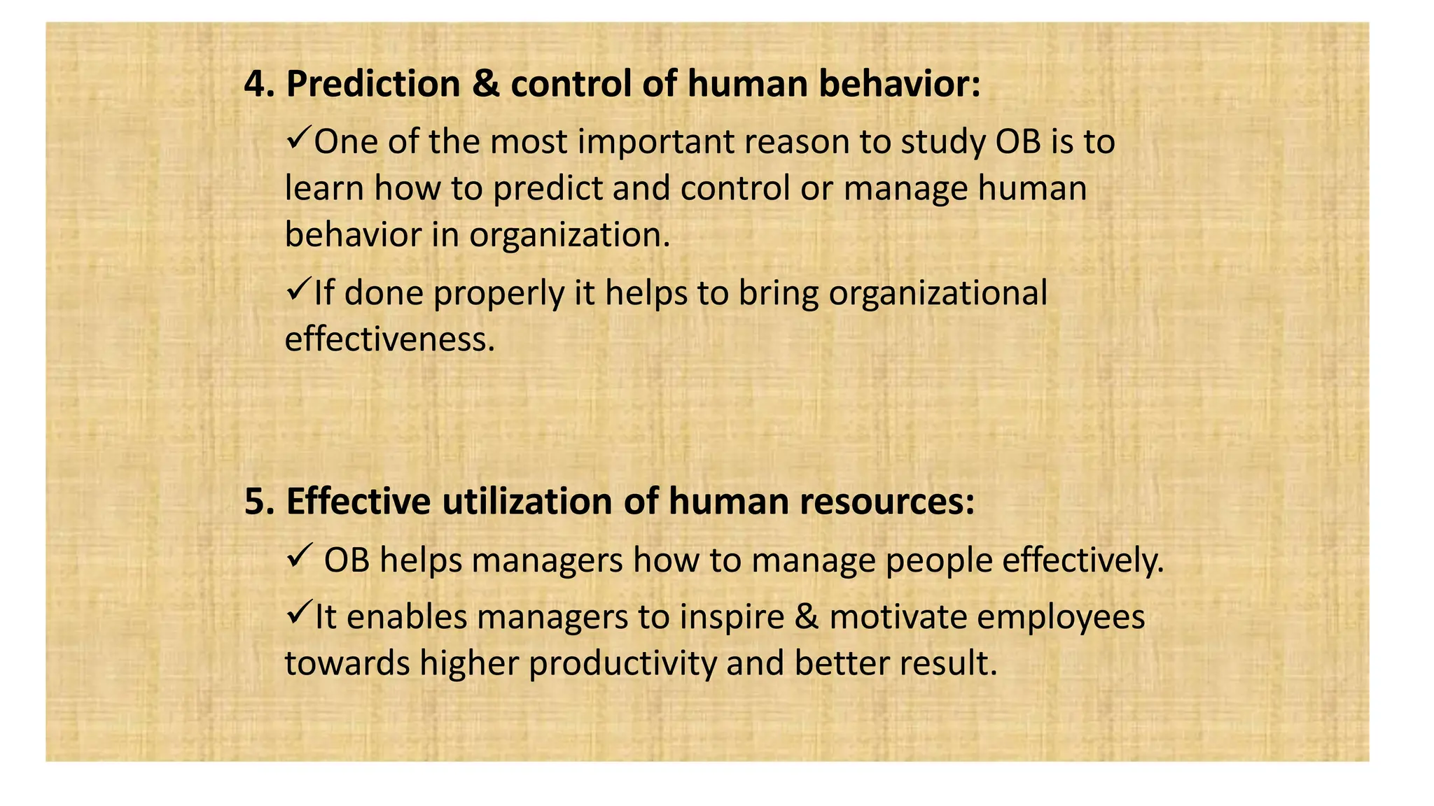 Introduction to organisational behaviour and meaning of the ...