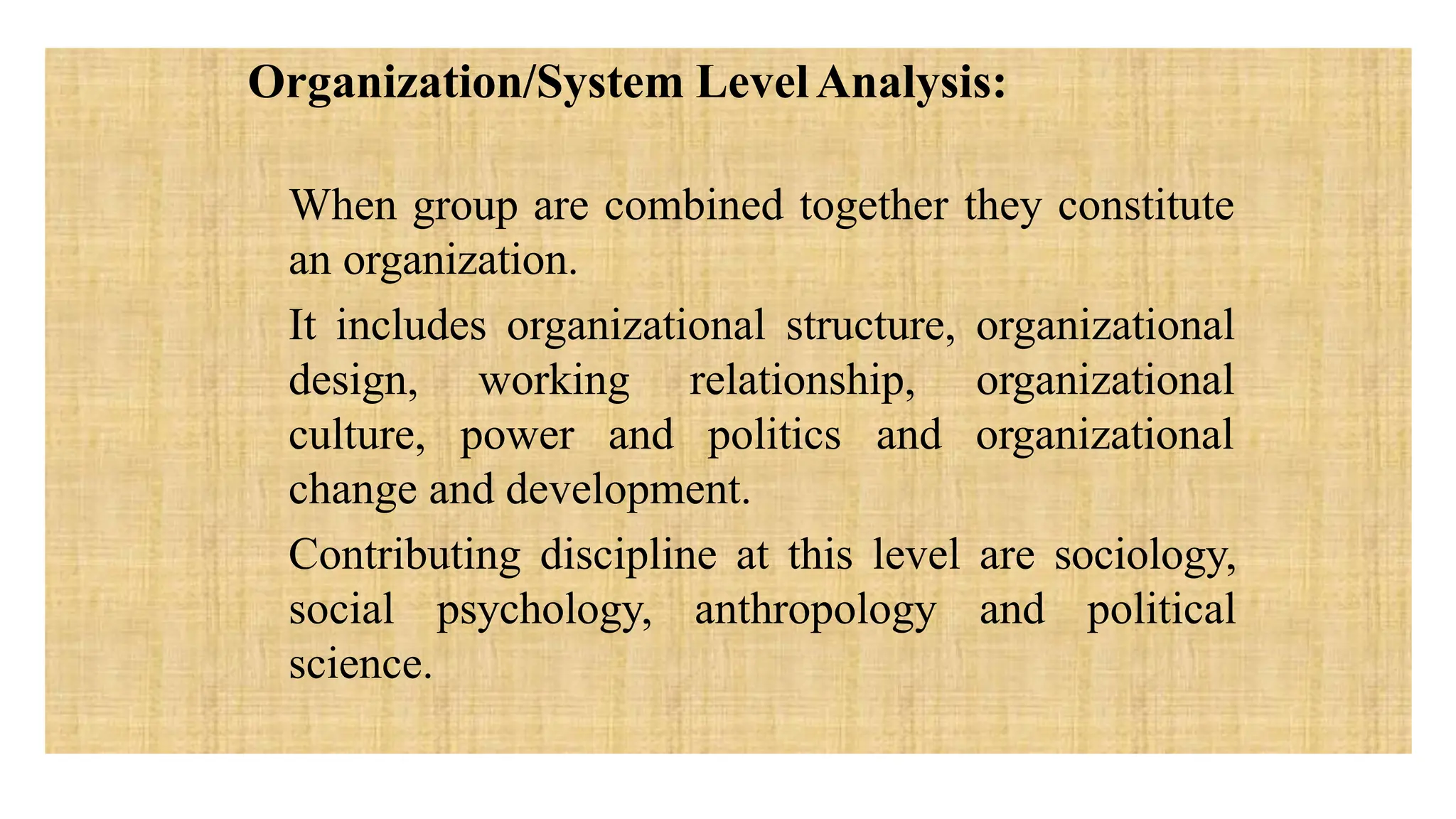 Introduction to organisational behaviour and meaning of the ...