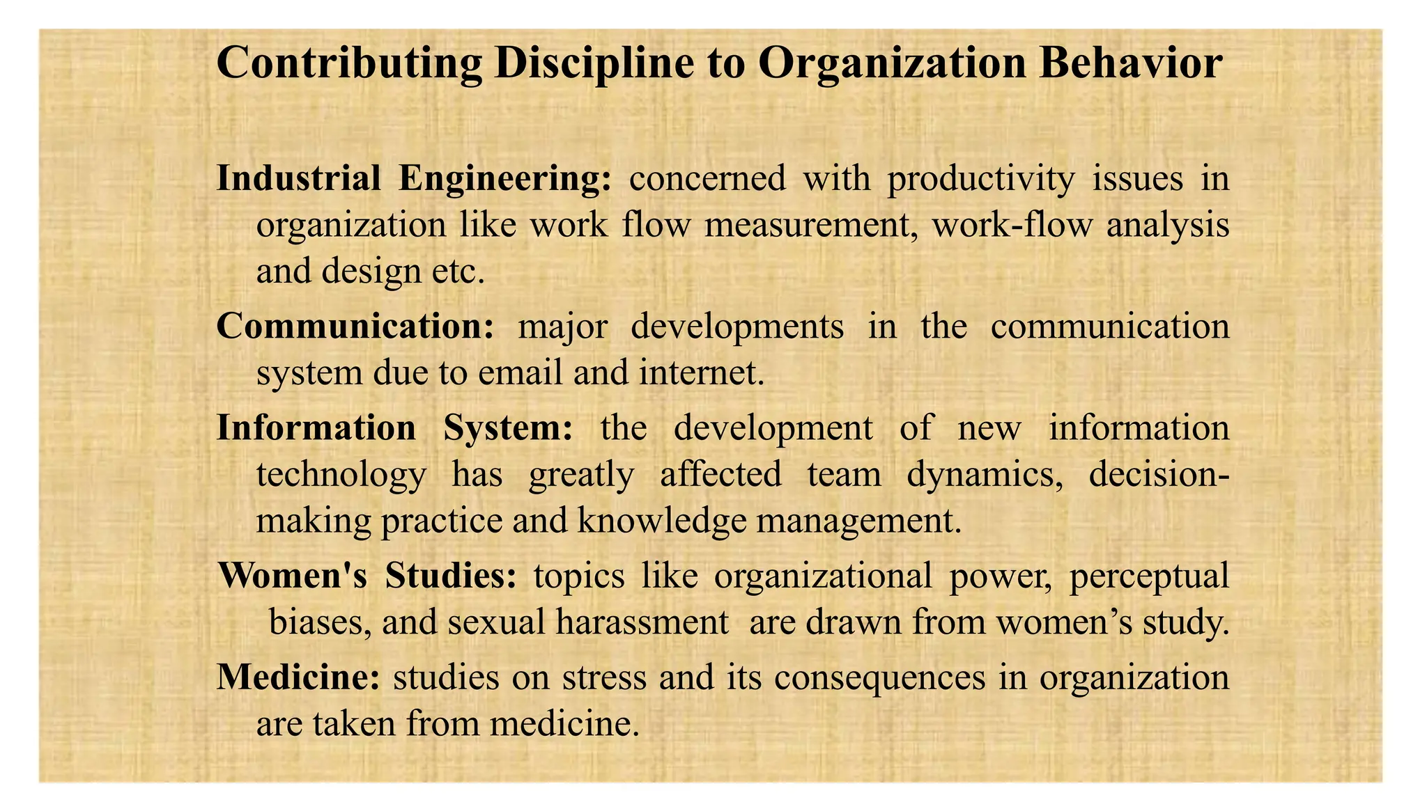 Introduction to organisational behaviour and meaning of the organisation, the function of ...