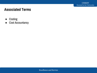 Overview of COst and Management Accounting | PPTX