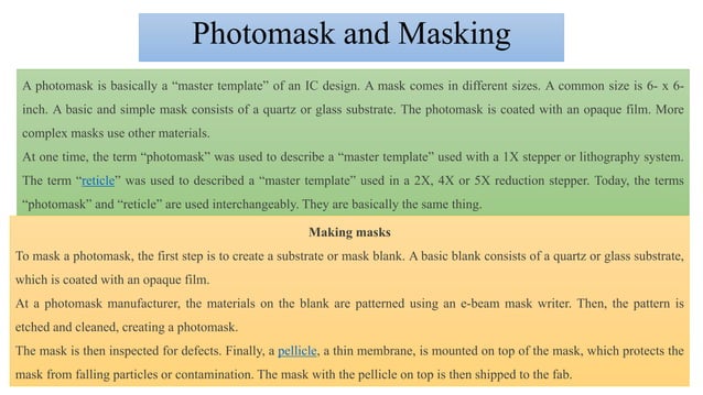 processes involved in the preparation of semiconductor wafers | PPT