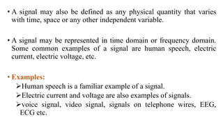 Signals and System UNIT1 Lecture Material | PDF