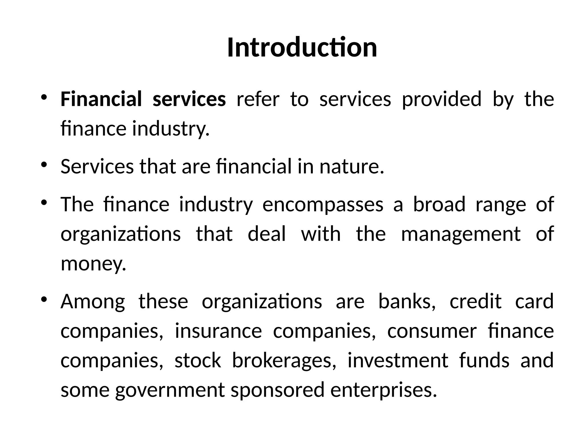 Financial Service Management Introduction | PPT