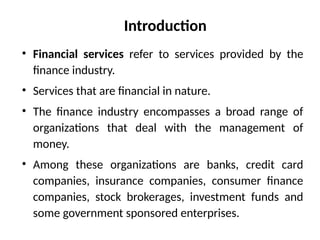 Financial Service Management Introduction | PPT