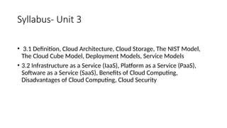Cloud computing ppt presentation unit 3 FOC | PPTX