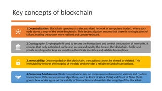 Introduction to blockchain technology and its applications | PPTX