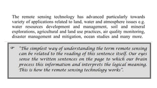 Unit - I Components of Remote sensing | PPTX