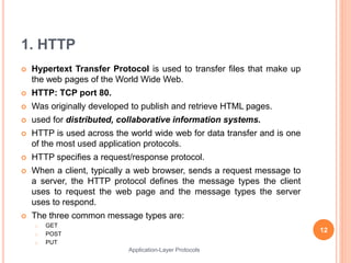 Application Layer protocols- OSI Model Layers | PDF