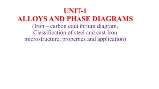 Iron carbon phase diagram and cast irons | PPTX