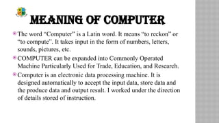 Computer Application in Business & itsHistory | PPTX